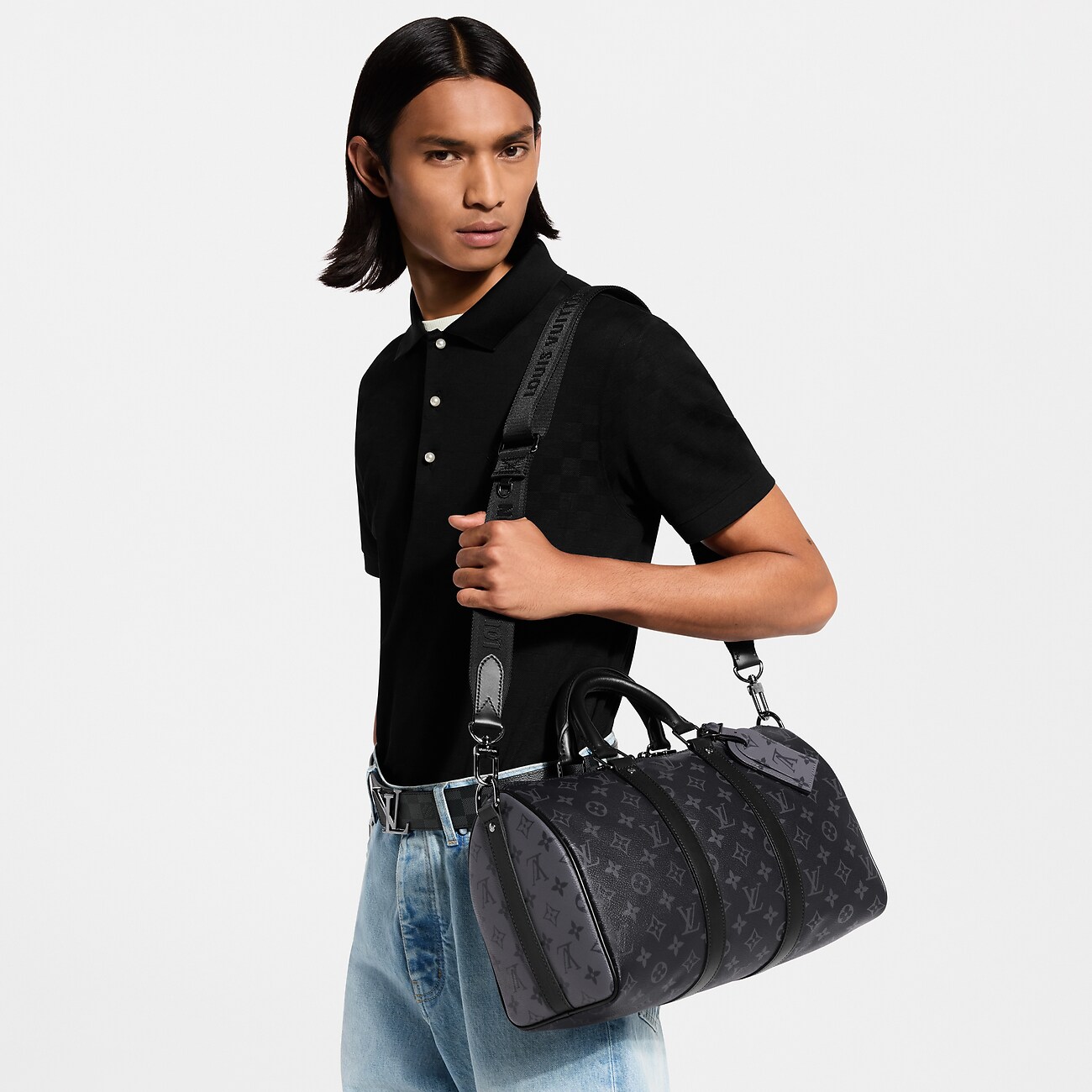 Keepall 35 mit Schulterriemen Monogram Eclipse | LOUIS VUITTON