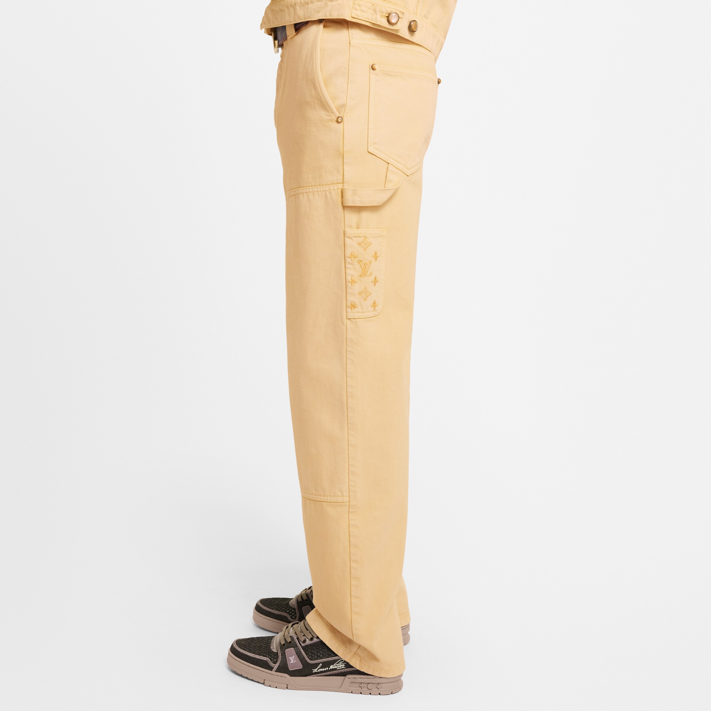 Stückgefärbte Hose im Carpenter-Stil aus Denim | LOUIS VUITTON